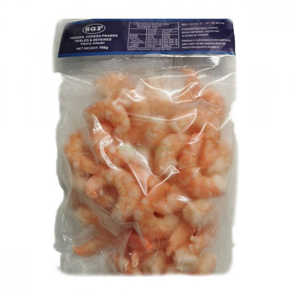 SGF Frozen Cooked Prawns 700g